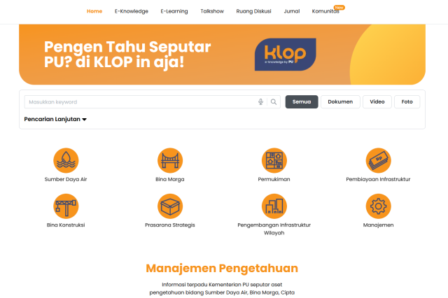 KLOP - Balai Pengembangan Kompetensi PUPR Wilayah II Palembang